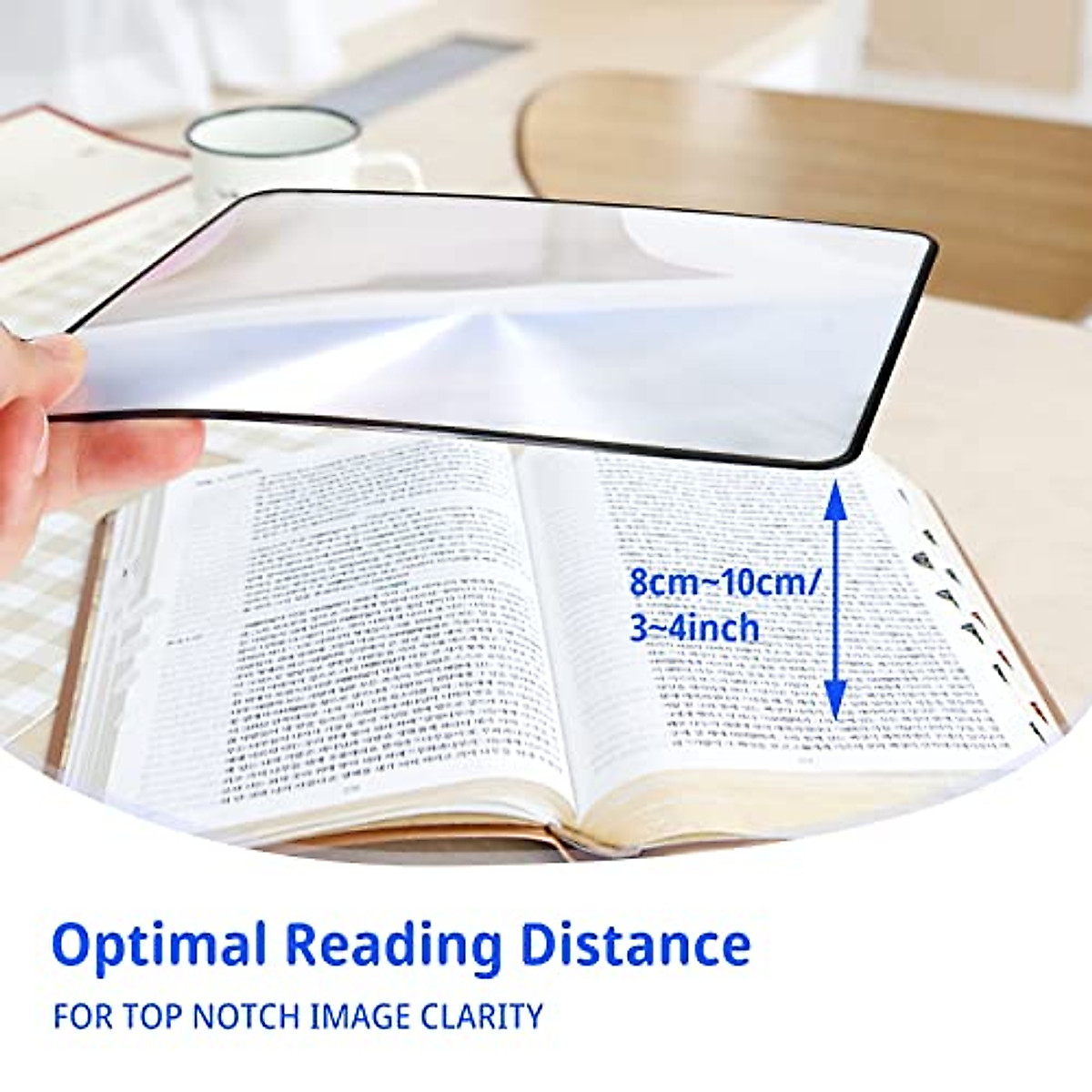 4Pcs Page Magnifying Sheet 3X Lightweight Optical Plastic Fresnel Lens Bookmark Flat Magnifier for The Elderly and People with Low Vision Reading Small Prints, Maps and Books