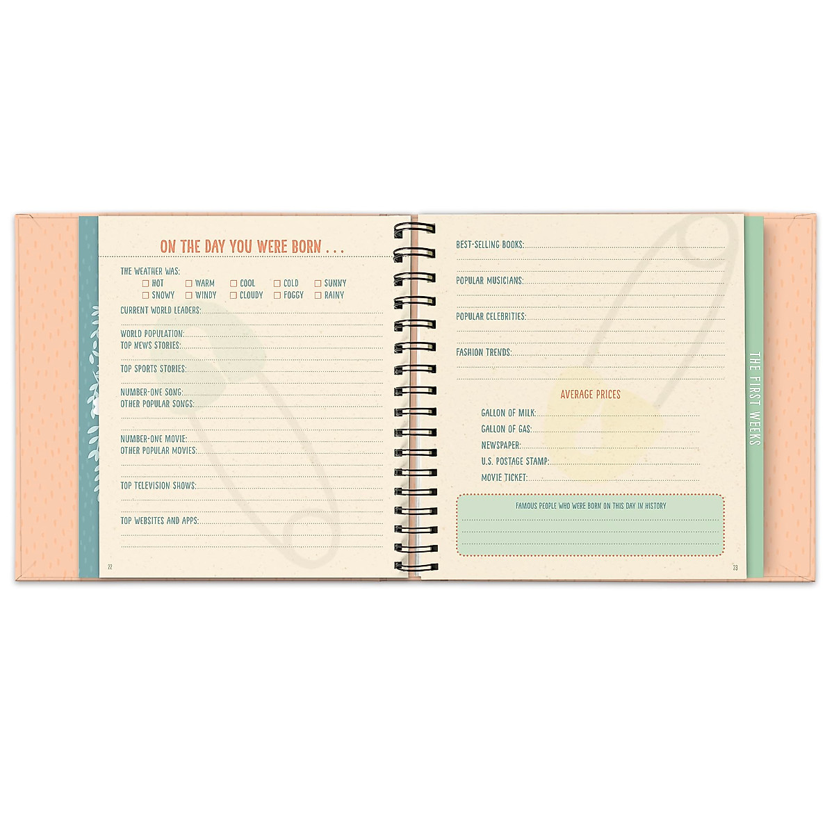 Baby's First Years Guided Journal by Studio Oh! - Bundle of Joy - 9" x 9" - Beautifully Illustrated Hardcover Journal with Storage Pockets Creates a Keepsake of Baby's Earliest Years