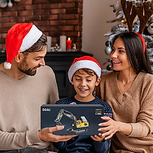 DDAI Remote Control Excavator Toys for Boys 8-12 Kids Best Gift Ideas for Age 3 4 5 6 7 8 9 10+ Year Old Boy Rechargeable RC Construction Excavators Digger Vehicles Engineering Toys with Metal Shovel