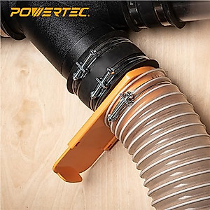 POWERTEC 70218 6 Inch Double Wire Hose Clamp with bolt, Adjustable Hose Clamps for Dust Collection Hose, Dust Collection System Accessories, Dryer Vent Hose & Leaf Vacuum Hose, 5 pk (Color May Vary)