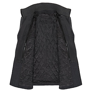 APTRO Men's Pea Coat Wool Jacket Windbreaker Single Breasted Winter Coat 1108 Dark Grey M