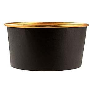 Restaurantware Foil Lux 25.3 OZ Take Out Container, 50 Insulated Foil Lining Food Container - Greaseproof, Stackable, Black Paper To Go Food Container, For Hot Or Cold Foods, Lids Sold Separately