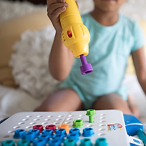 Educational Insights Design & Drill Take-Along Toolkit, 66 Piece Set with Drill Toy, Kids Drill Sets, STEM Toy, for Boys & Girls, Ages 3+