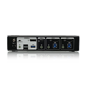 IOGEAR 3-Port 4K USB-C DisplayPort KVMP Switch - 45W USB-C Power Delivery - 4K 60Hz - Front Panel or Hotkey Selection - Supports HD Audio - MST Support Expand to 2 DisplayPort Monitors - GCS1953