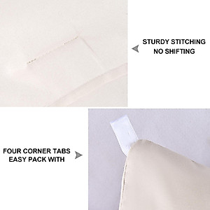 Faincy Beige King Size Comforter Set, Boho Pleated Striped Reversible Down Alternative Bed Sets - 104 x 90 3PC Soft Microfiber Duvet Farmhouse Bedding in a Bag for Women Men, Cream