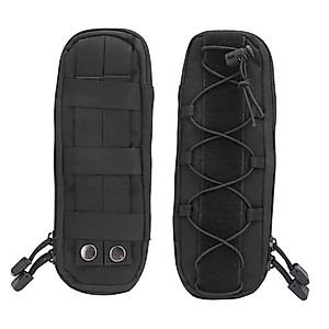 Gaeirt Army Knife Cover Bag, Practical Nylon Knife Cover Bag Lightweight Portable Protective for Camping for Fishing(Black Large)