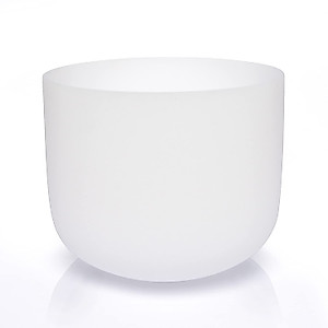 TERRITORY E Note Solar Plexus Chakra Quartz Frosted Crystal Singing Bowl 8 inch