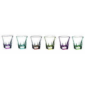 Fusion Crystal Multicolor Shot Glass Set