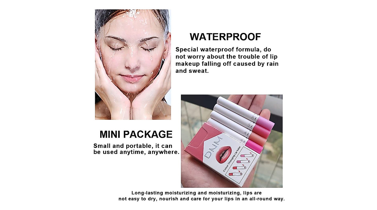 BINGBRUSH 4Pcs Color Changing Lipstick,Smoke Pipe PH Mood Long Lasting ...