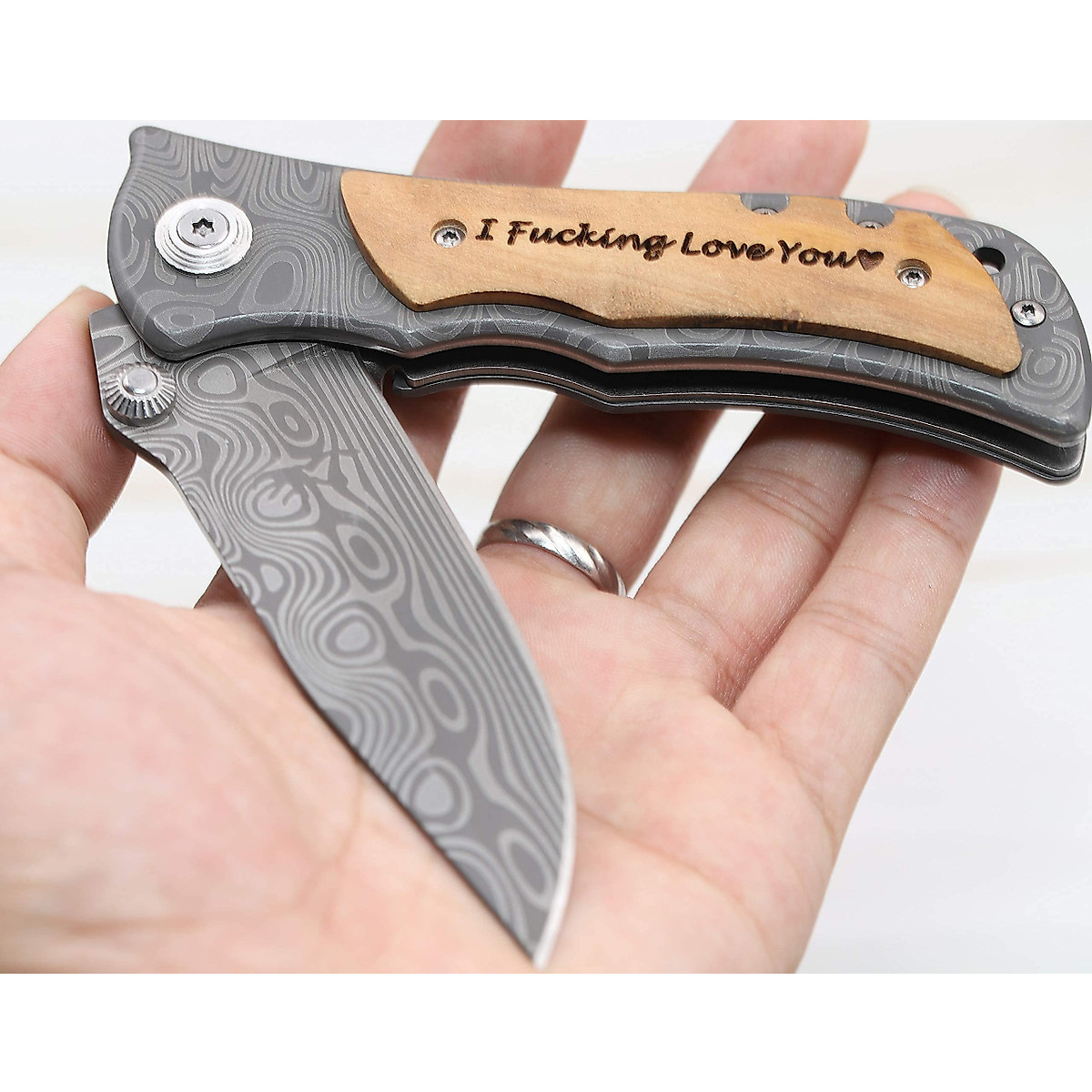 Corfara Engraved Tactical Assisted Opening Pocket Knife, Gifts for Men Anniversary, Valentines Day Gifts for Him, Personalized Husband Gifts, Boyfriend Birthday Gifts, Love You Gifts