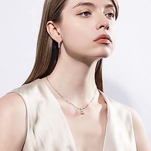 AnuClub 2CT Pear Cut Moissanite Pendant Necklace For Women, D Color Lab Create Diamond 18K Gold Plated Silver Necklace, Christmas Gift for Women With Certificate