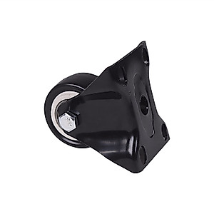 Caster Wheels Set Dia Heavy Duty 200KG Black Polyurethane Fixed Castor Wheels Trolley Furniture Caster Heavy Duty Casters