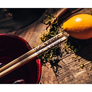 Harry Potter Anime Trio Japanese Ceramic Dinnerware Set | Includes 20-Ounce Ramen Noodle Bowl and Wooden Chopsticks | Asian Food Dish Set For Home & Kitchen | Wizarding World Hogwarts Gifts