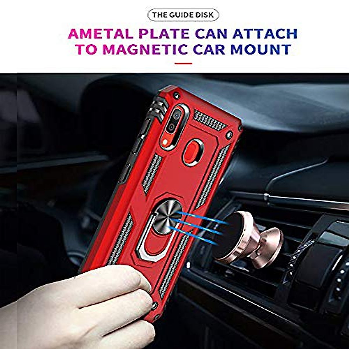 DuoLide for Huawei Y9 2019 / Enjoy 9 Plus Case （Not for Y9 Prime 2019） with Tempered Glass Screen Protector,Hybrid Heavy Duty Dual Layer Anti-Scratch Shockproof Defender Kickstand Case, Black