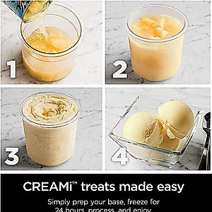 EVANEM 2/4/6PCS Creami Pints, for Creami Ninja,16 OZ Ice Cream Pint Cooler Airtight and Leaf-Proof Compatible NC301 NC300 NC299AMZ Series Ice Cream Maker,Gray+Green-4PCS