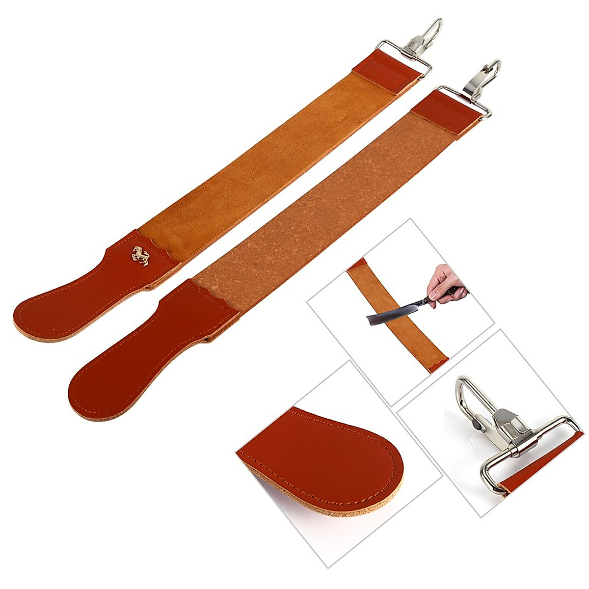 Straight Razor Sharpener Strap Belt,Genuine Leather Razor Folding Knife Shave Knife Strop Leather For Razor Strops Hair-Removal-Razor-Strops Sharpener Sharpening Belt