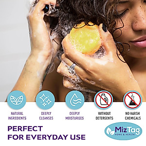Miztag Home & Health Conditioner & ShampooBar for hair - Solid & Natural Soap Bar for hair with Zero Waste Packaging - Vegan Eco friendly gift for women