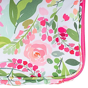 Mary Square Charlotte Floral Peony Water Resistant Soft Cooler Insulated Lunch Bag Tote