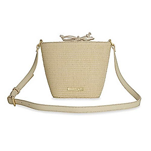 KATIE LOXTON Callie Womens Straw Adjustable Shoulder Strap Cross Body Bag Natural