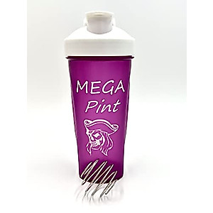24oz - Shaker Bottles with Metal ball Mix Gym Drinks, Pre/Post Workouts, Shakes | Don’t blend in - Stand Out (MEGA Pint, Purple)