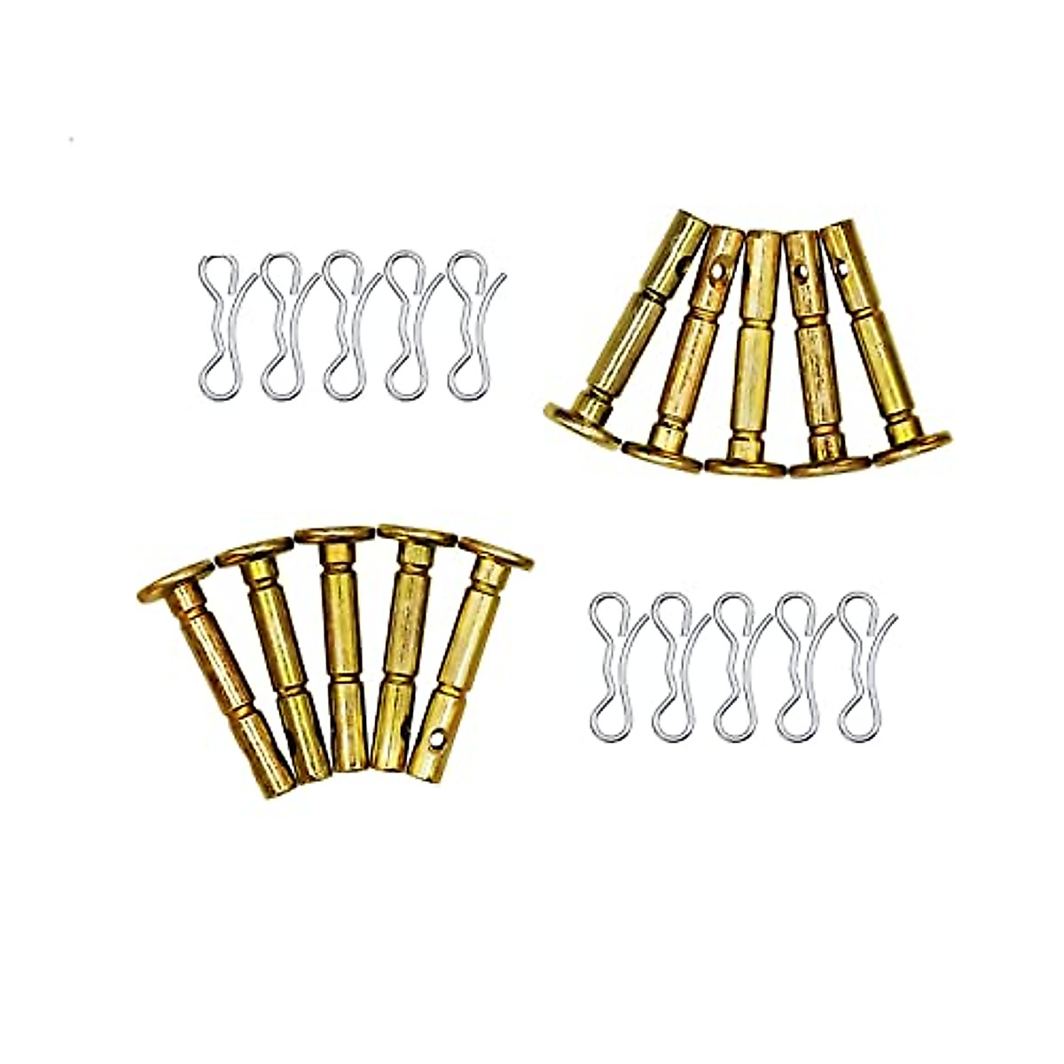 yhoparts Shear Pins and Cotters Pins fits for Cub Cadet MTD Troy-Bilt Replaces 738-04124A, 714-04040, 738-04124 Snowblowers (10 Pairs)