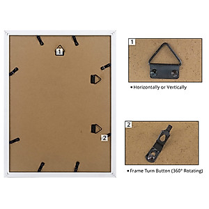 FramePro Baby's My First Year Frame，Collage Frame For Baby In White Frame with Mat, Displays One 5x7 Photo and Twelve 2.5x3.5 Pictures
