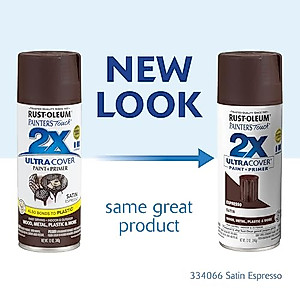 Rust-Oleum 334066-6PK Painter's Touch 2X Ultra Cover Spray Paint, 12 oz, Satin Espresso, 6 Pack