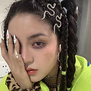 Y2K Pink Hair Clips Set, Hollow Out Star Heart Hairpin Punk Snake Cross Guitars Headwear Cute KT cat Accessories Styling Tools Gifts for Women Girls(12pcs)