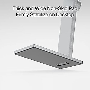 AluDisc Pro 360°-Directional Magnetic Aluminum Desk Phone Stand Tilt Swivel Rotate Angle Adjust Height 12" for All iPhone 15/14/13/12 Samsung Galaxy Note All Smartphones and Nintendo Switch (ST-520SI)