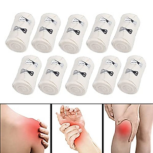 10pcs Elastic Bandage Wrap, Elastic Bandage for Sports Wrist and Ankle Wrap Tape Non-Woven Bandage Adherent Cohesive Wrap Bandages Portable Sports Injury Sprain Recovery Compression Bandage 3 Inch