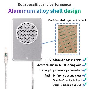 DESHUN Window intercom System Dual Way, Window Speakers, A walkie-Talkie That can be Attached to Glass,Built-in Microphone, intercom System for The Business/Bank/Office/Hospital/Station/Catering
