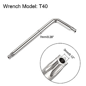 uxcell M8x10mm Torx Security Machine Screw, 20pcs Pan Head Screws Inside Column, with T40 L-Type Wrench, 304 Stainless Steel Fasteners Bolts