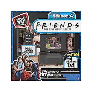 Basic Fun New Fall '21 - Tiny TV Classics - Friends Edition - Newest Collectible from Watch top Friends Scenes on a Real-Working Tiny TV (with Working Remote)!