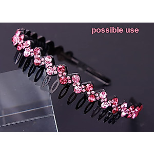 HipGirl Mens Headbands/Womens Headbands, Black Hair Band Men Accessories,Plastic Headband Face Wash Headband, Hair Bands Men and Hair Bands for Women's Hair-3ct Comb Headband Black Headband for Men