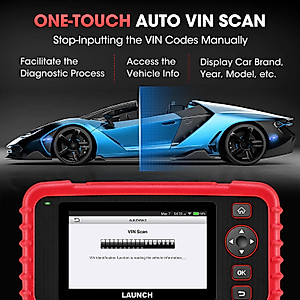 LAUNCH OBD2 Scanner CRP123X Elite, Lifetime Free WiFi Update scan Tool, FCA SGW, SAS Calibration/Throttle Reset/Oil Reset Diagnostic Scanner, Multi Systems Car Scanner, Battery Test, Auto VIN