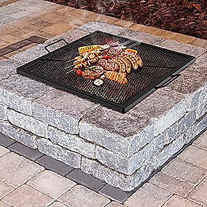 onlyfire X-Marks Square Fire Pit Cooking Grate, 30-Inch