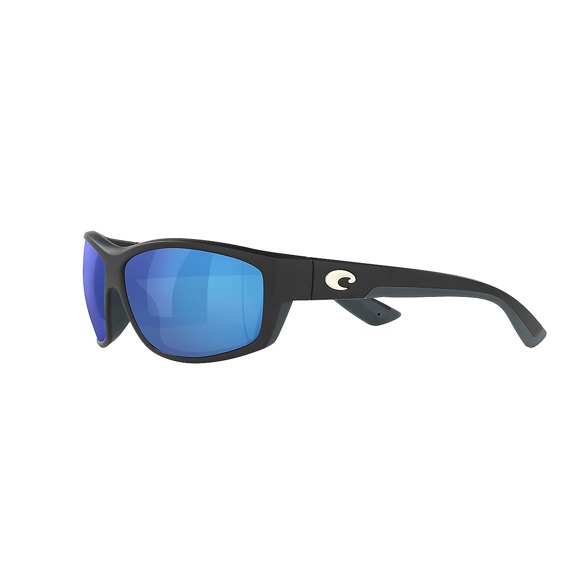 Costa Del Mar Man Sunglasses Matte Black Frame, Blue Mirror Lenses, 65MM