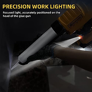 Cordless Caulking Gun, 20V Electric Caulk Adhesive Gun with 2*2.0Ah Li-Battery & Anti-Drip Design