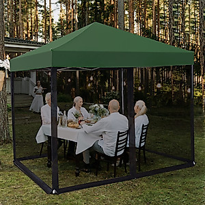 Mosquito Net for 10x10 Canopy Tent,Replacement Mosquito Netting for Gazebo Netting Screen Mosquito Screen Canopy for Camping for Patio Tent 10x10' (Mosquito Netting Only, Black 1)
