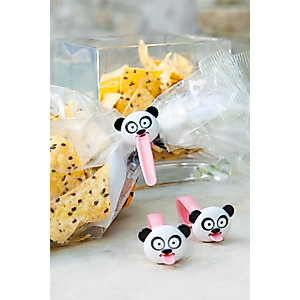 MSC International 38100 Joie Panda Bag Ties, Silicone, Set of 3, Bar Ties, Panda