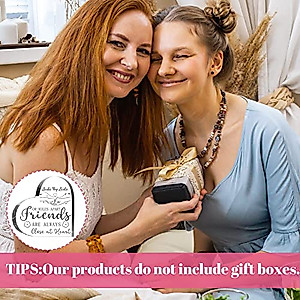 Friend Birthday Gifts for Women Keepsake Paperweight Friendship Gifts for Friends Acrylic Christmas Friends Gift with Quotes Side by Side or Miles Apart Friends Are Always Close at Heart (Flower)