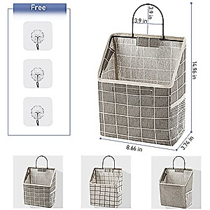 Flenpptly Wall Hanging Storage Bag Hanging Organizer Closet Hanging Storage Waterproof for Bedroom Bathroom Kitchen Dormitory Storage 3 Pack
