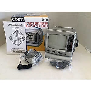 Coby CX-TV1 5" Black-and-White TV with AM/FM Tuner