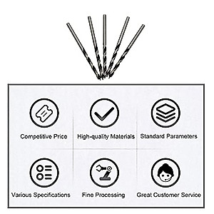 Brad Point Drill Bits 3mm (1/8") Wood Drill Bit Set Woodworking Drills High Carbon Steel for Furniture Hardwood Softwood Cupboard Wardrobe 5 Pack