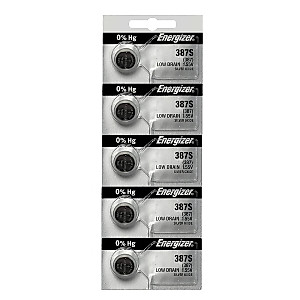 Energizer 387S Button Cell Silver Oxide Watch Battery Pack of 5 Batteries