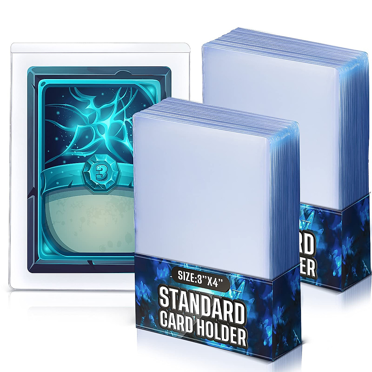 Hard Case for Cards Semi Rigid Holders Grading Submission Size Trading Protectors Sleeves Hard Plastic Card Supplies for Trading Cards, Baseball Cards, Sports Cards (40 Pieces)