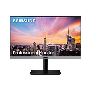 SAMSUNG 27” SR650 Series 1080p Computer Monitor for Business, 75Hz, VGA, HDMI, DisplayPort, USB Hub, Eye Saver Mode, 3-Year Warranty, ‎LS27R650FDNXZA, Black