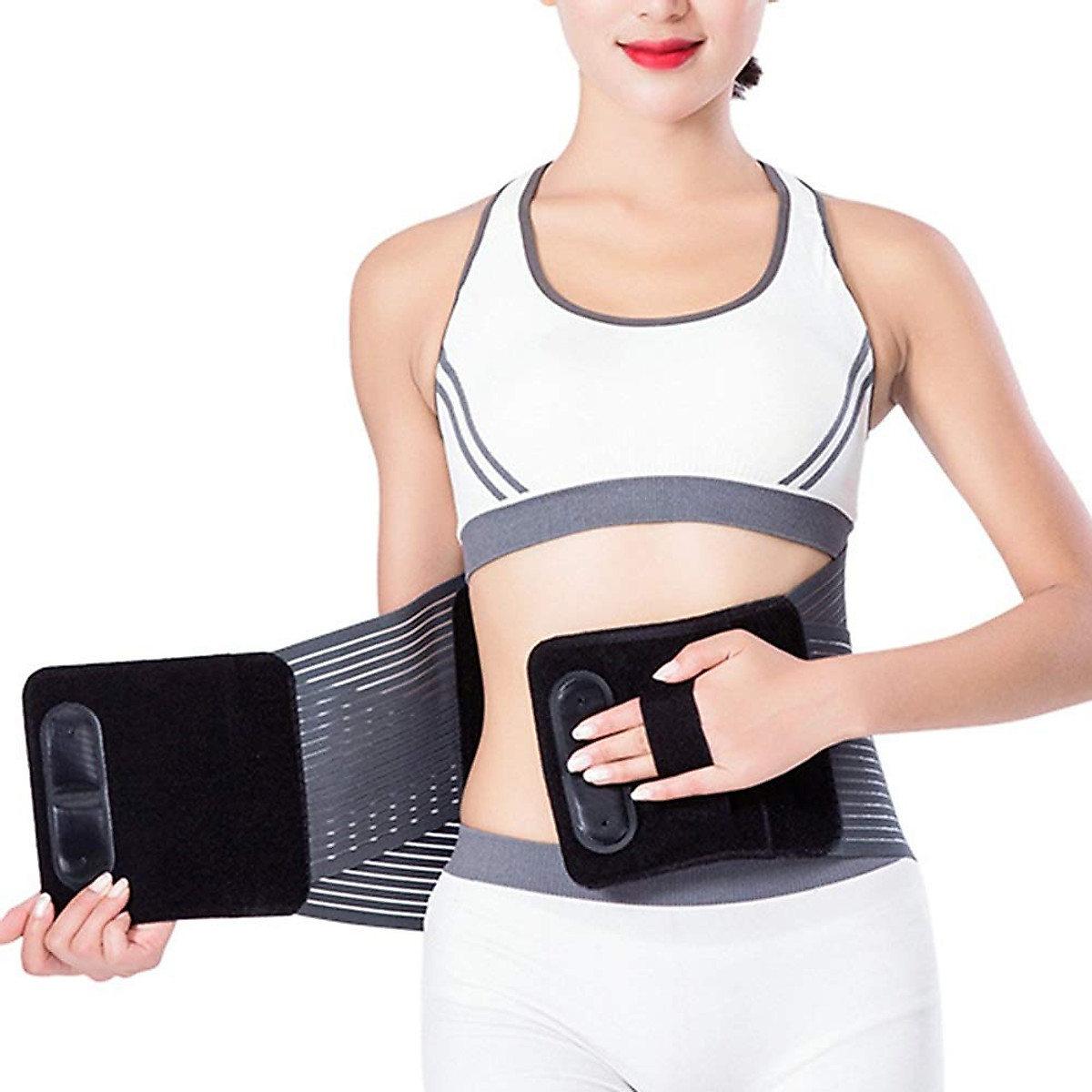 LSRRYD Portable Adjustable Elastic Lower Back Brace Pain Relief Double Pull Neoprene Lumbar Support Belt for Pain Relief and Injury Prevention for Men and Women (Size : M)