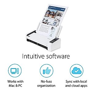 Doxie Pro DX400 - Wired Document Scanner and Receipt Scanner for Home and Office. The Best Desktop Scanner, Small Scanner, Compact Scanner, Duplex Scanner (Two Sided Scanner), for Windows and Mac