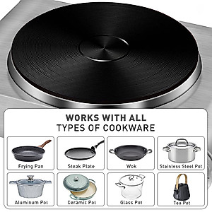 Induction Cooktop, CUSIMAX 1800W Portable Induction Burner with Timer, Sensor Touch Countertop Burner, 10 Temperature and 9 Power Setting, Kids Safety Lock for Cast Iron, Stainless Steel Cookware
